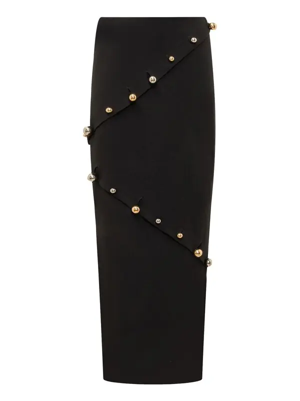 AWAKE MODE Button Detailed Mini Skirt - Black