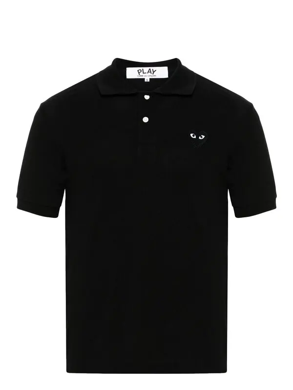 Play Comme Des Garcon Emblem Knit T-shirt For Ss26 - Black
