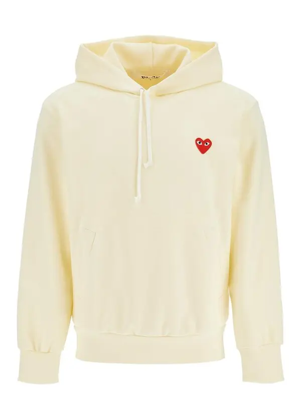 Play Comme Des Garcon Emblem Knit T-shirt For - Ivory
