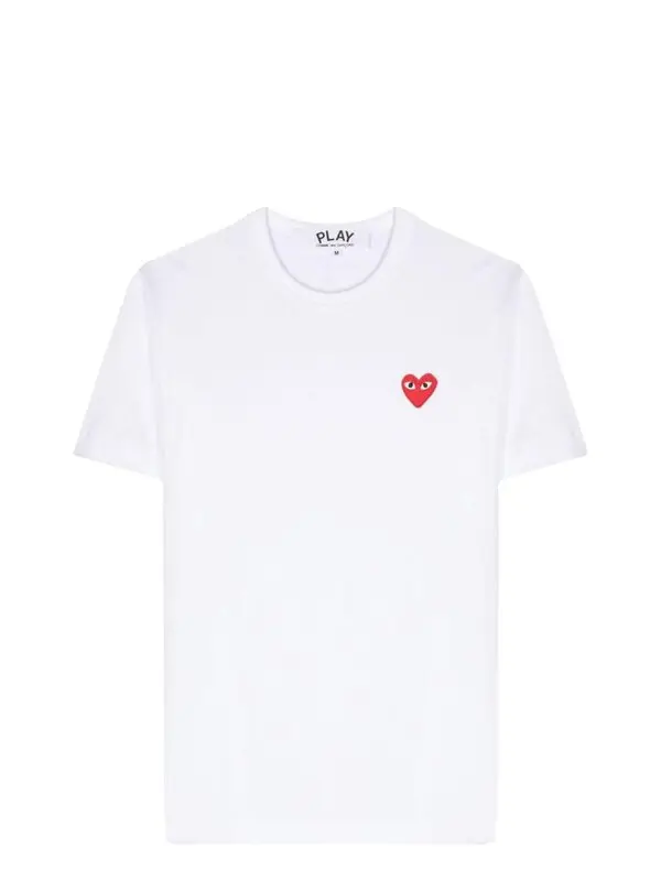 Play Comme Des Garcon Emblem Knit T-shirt For - White