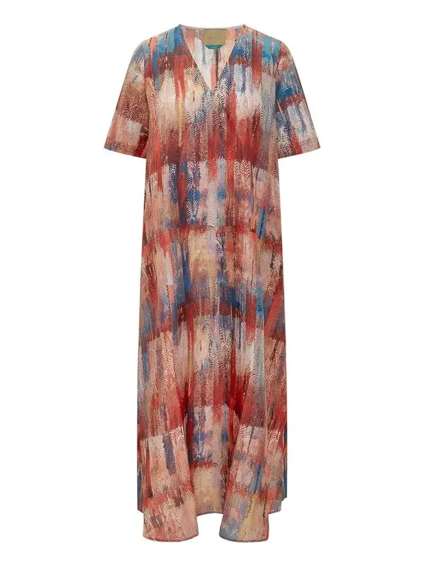 Momoni Abstract Pattern Long Suit - Multicolor Magenta