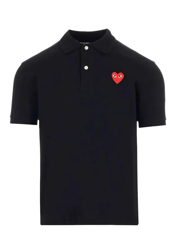 Play Comme Des Garcon Emblem Knit T-shirt - Black