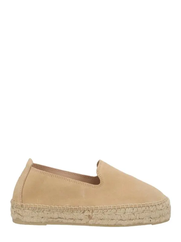Manebí Espadrille Flats With Dual Strap Detail - Beige