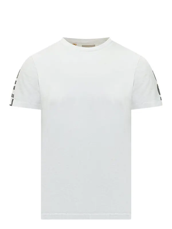 GALLERY DEPT. Classic Cotton T-shirt With Sleeve Detail - Clean White