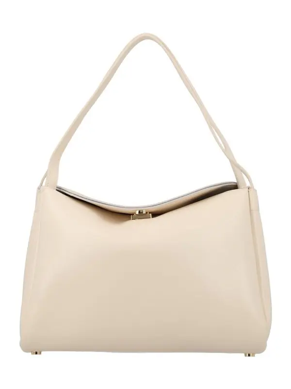 THEMOIRE Ruched Tote Bag - Beige