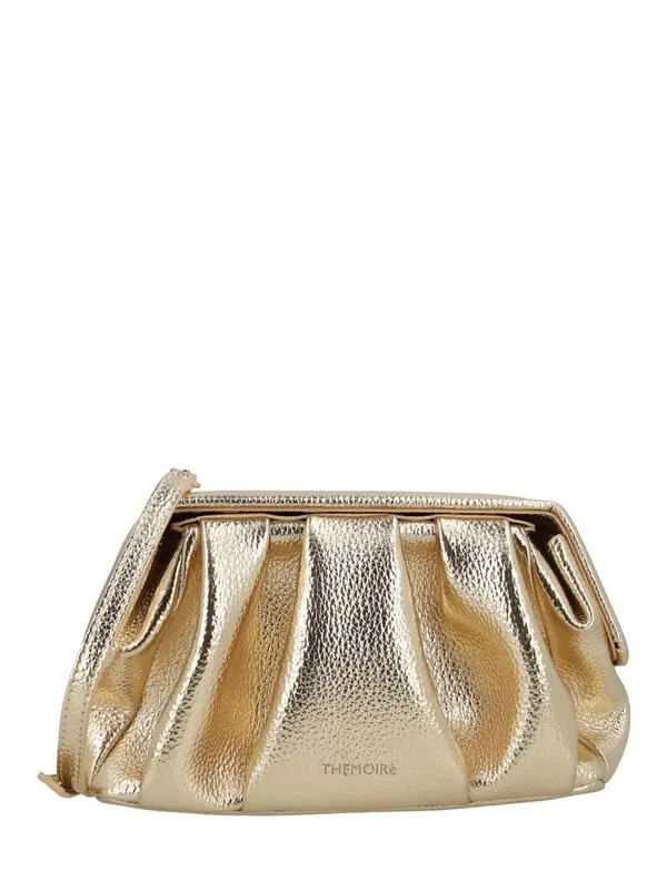 THEMOIRE Metallic Pleated Clutch Bag - Gold