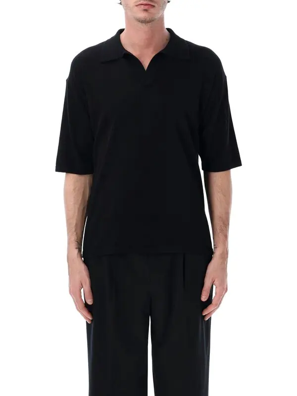 ROBERTO COLLINA Relaxed-fit Polo Size - Black