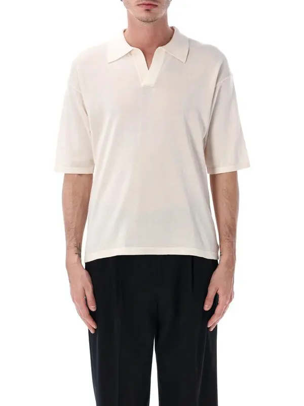 ROBERTO COLLINA Relaxed-fit Polo For - Beige