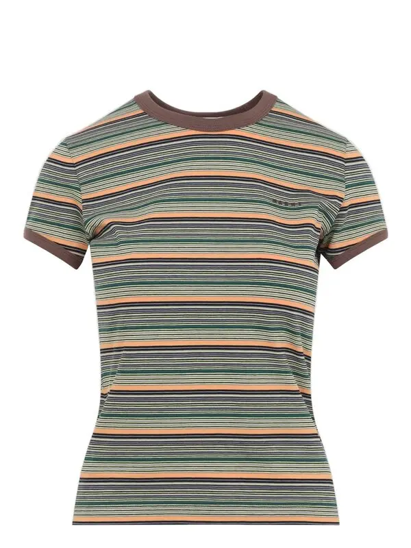 Marni Striped Cotton T-shirt - Multicolour