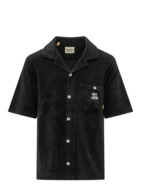 GALLERY DEPT. Classic Cotton Shirt With Appliqué And Pocket - Black
