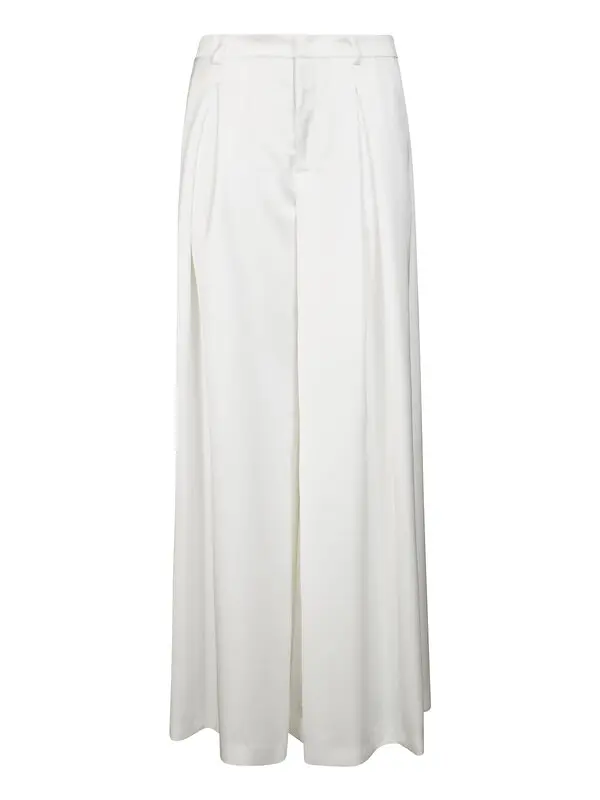 Andamane Tara Wide Leg Trousers - Bianco