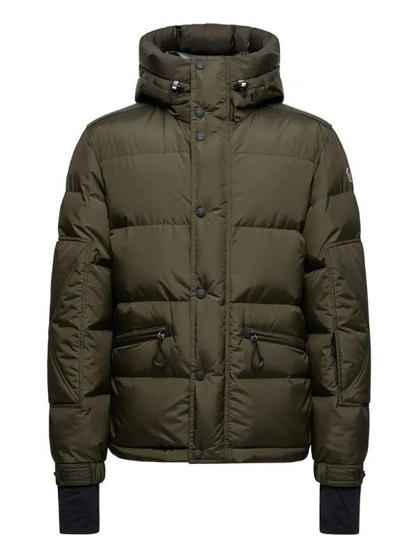 Moncler Down-filled Zip-up Jacket With Adjustable Hood - Green