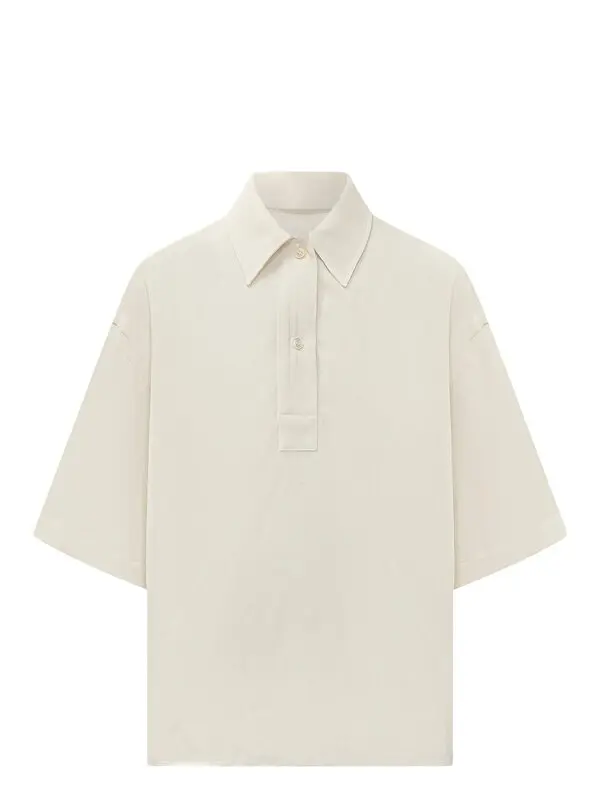 Studio Nicholson Oversized Shirt With Button Detail - Chalk