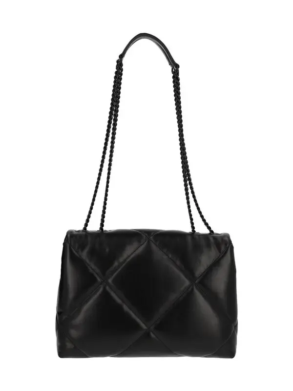 Tory Burch Quilted Leather Shoulder Bag - Black