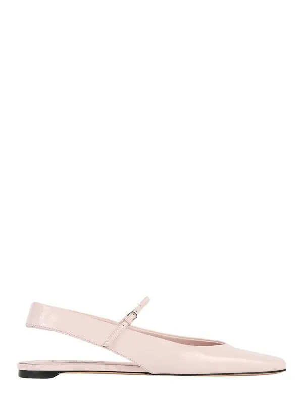 TOTEME Asymmetric Ballerina Leather Point-toe Flats - Pink