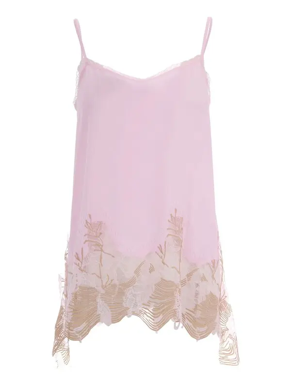 Fabiana Filippi Lace Trimmed Camisole - Rosa Petalo