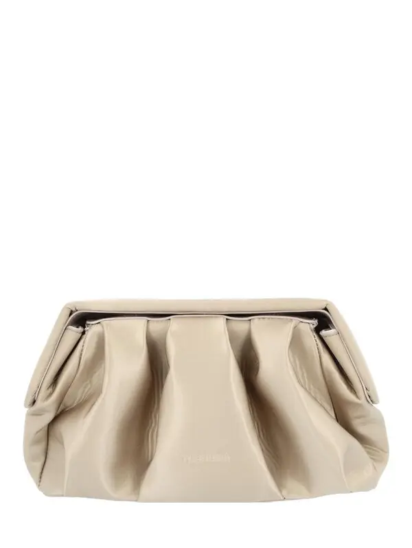 THEMOIRE Pleated Clutch Bag - Beige