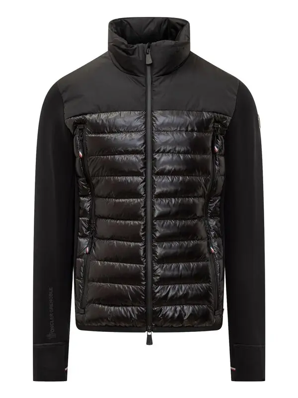 Moncler Quilted Zip-up Cardigan - Nero