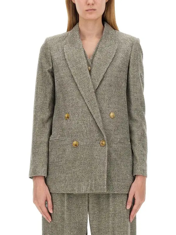 ALYSI Double-breasted Jacket - Grey