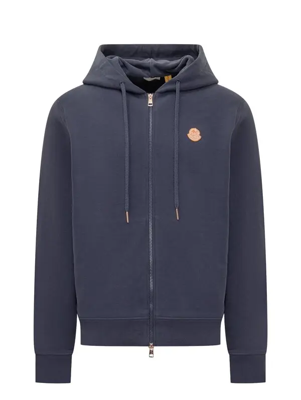MONCLER X DONALD GLOVER Zip-up Hoodie - Blu