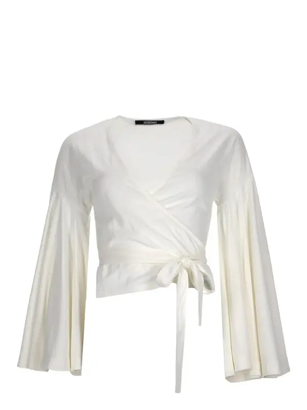 Jacquemus Mini Wrap Top - White
