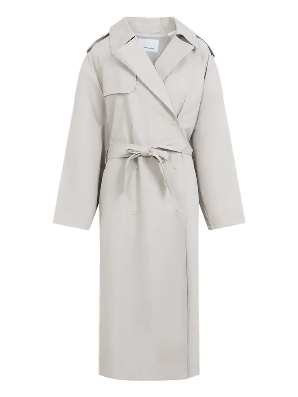 THE FRANKIE SHOP Riva Cotton Trench Jacket - Nude & Neutrals