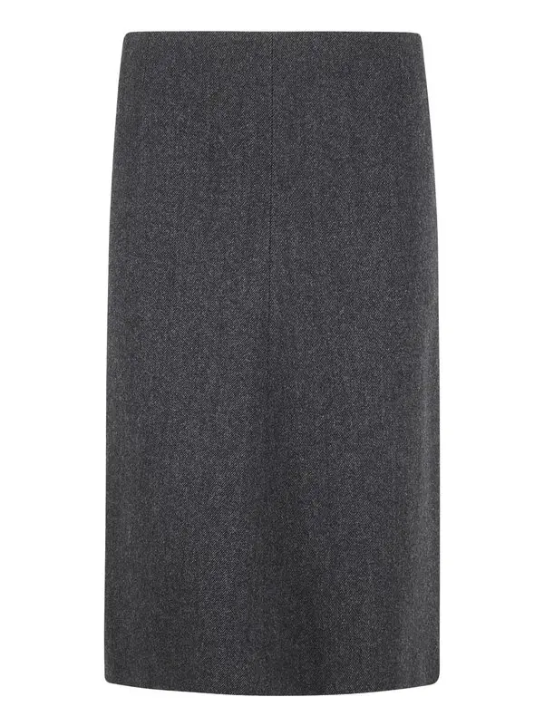 TOTEME Elegant Twill Mini Skirt - Charcoal Melange