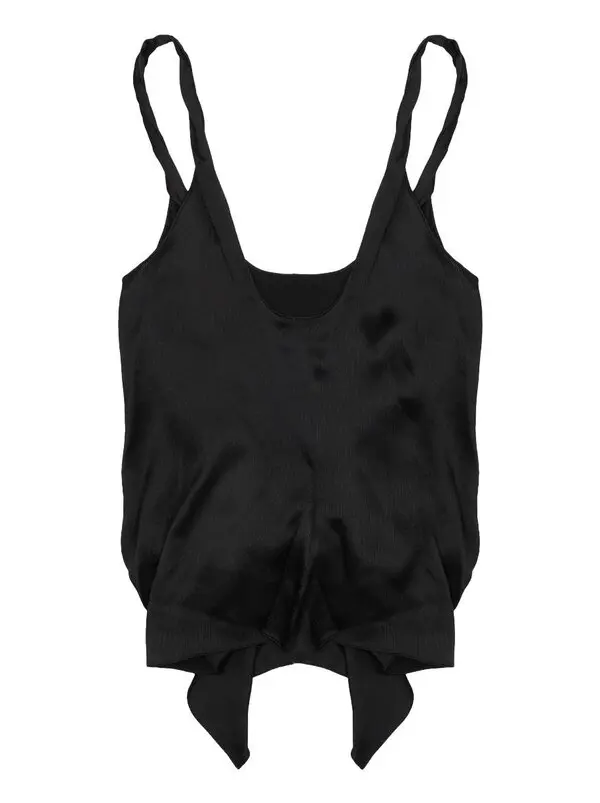 JW Anderson Silk Draped Cami Top - Black