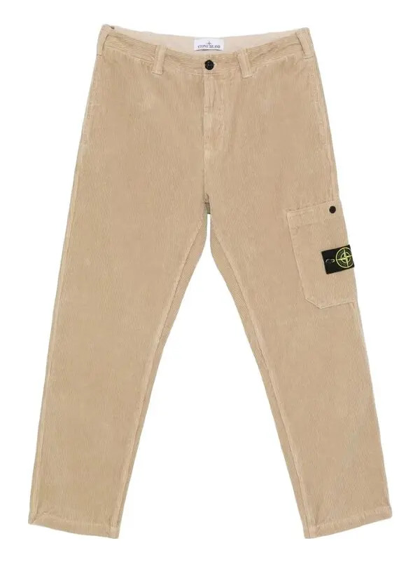 Stone Island Corduroy Cargo Trousers - Desertsand