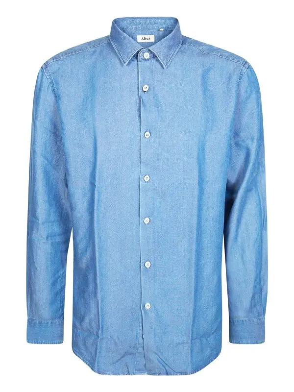 Altea Casual Lyocell Mini Shirt - Denim