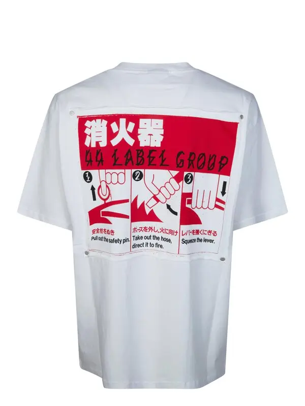 44 LABEL GROUP Mini Front Print T-shirt - Bianco