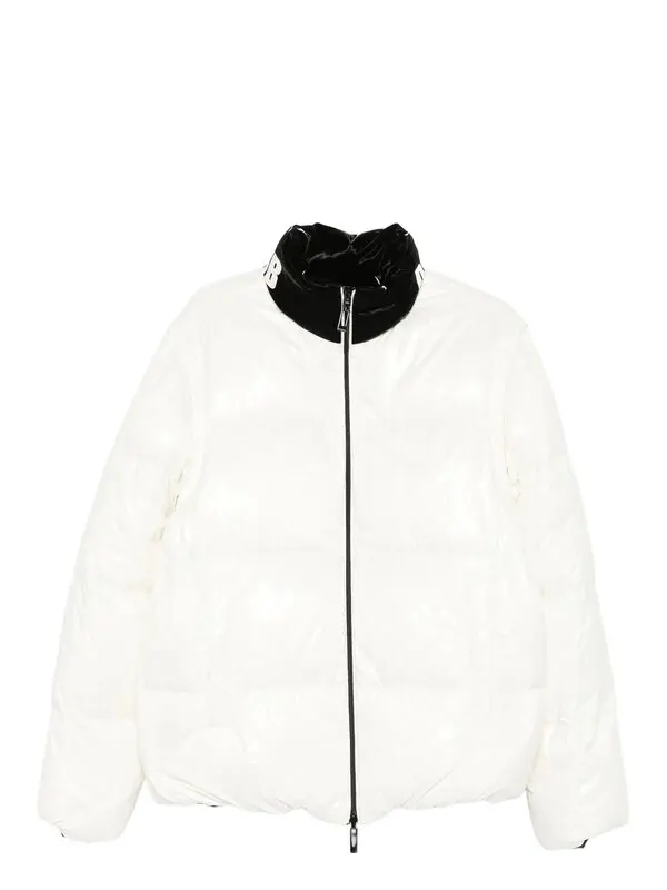 Moncler Quilted Jacket With Stand Collar - Red