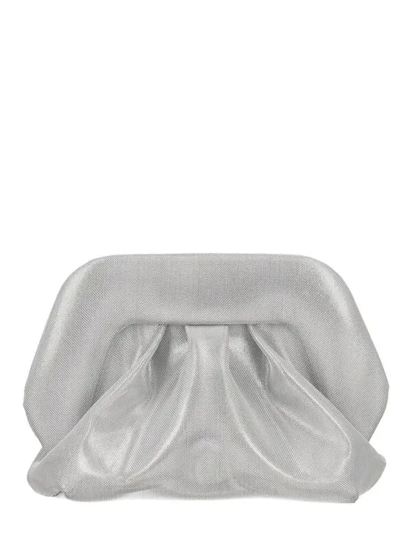 THEMOIRE Metallic Mesh Clutch Bag - Silver
