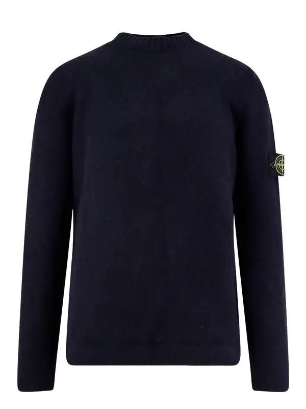 Stone Island Ribbed High Neck Sweater - Navyblue