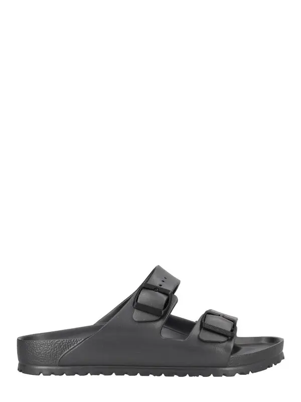 BIRKENSTOCK Suede Slide Sandals - Charcoal