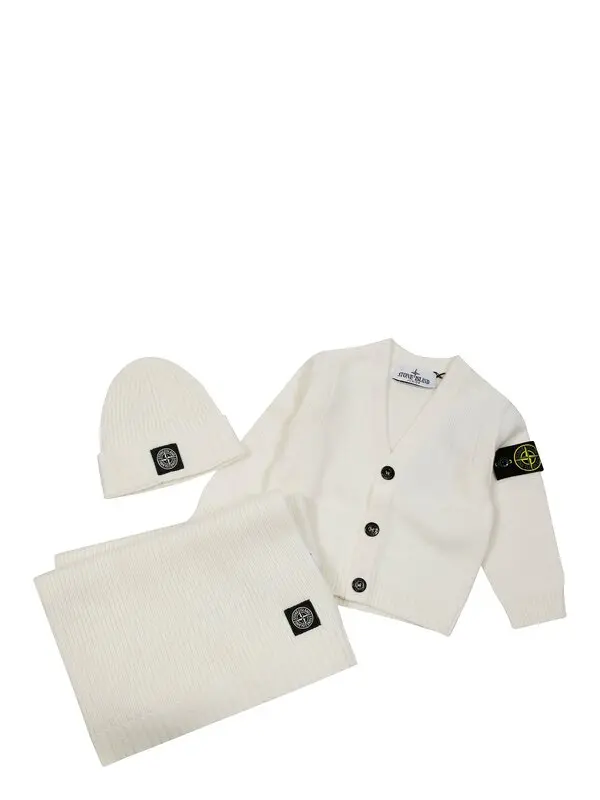 Stone Island Complete Baby Cardigan Set With Accessories - V0099