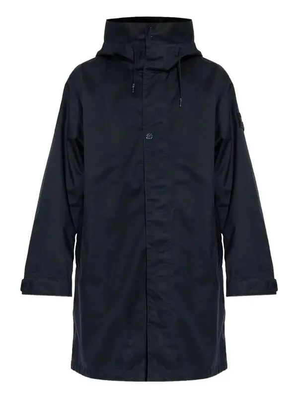 Stone Island Long Hooded Jacket - Navyblue