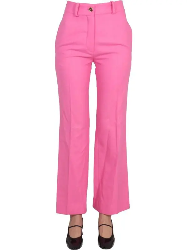 PATOU Flared Leg Cotton Pants - Pink