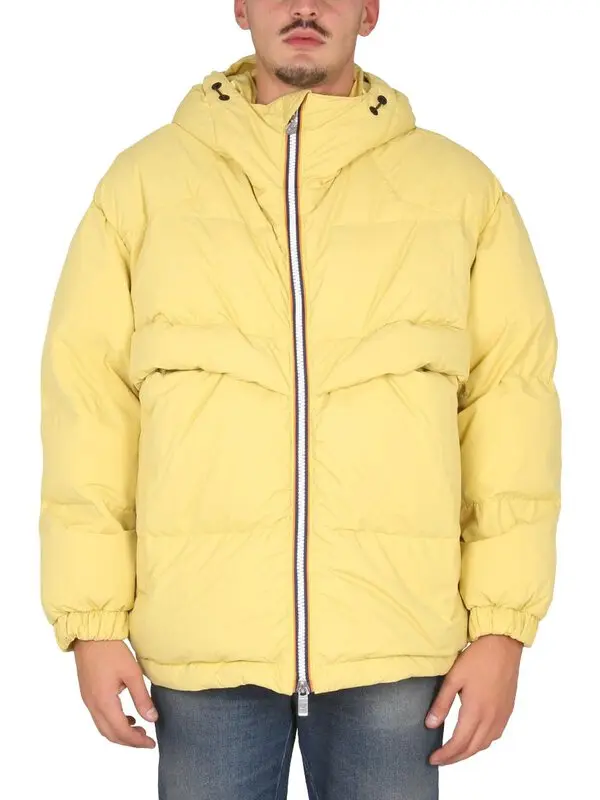 K-WAY High Neck Zip-up Puffer Jacket - Yellow