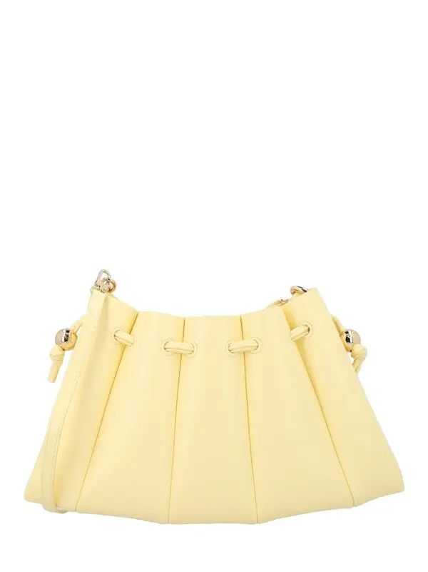 THEMOIRE Tia Vegan Fabric Shell Clutch - Yellow