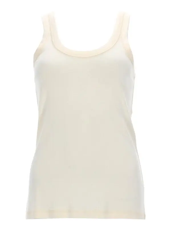 LEMAIRE Cotton Scoop Neck Tank Top - Ivory