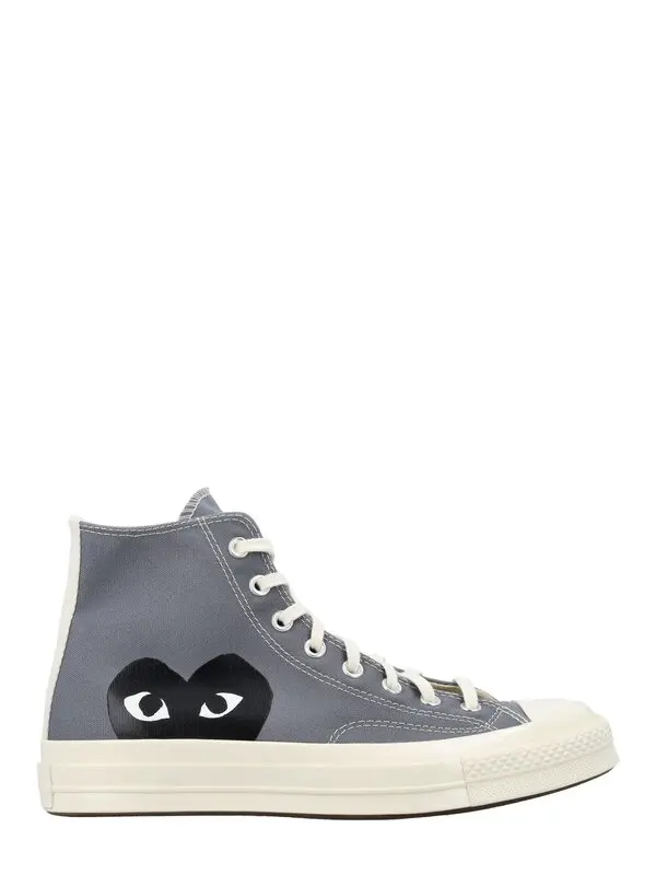CONVERSE X COMME DES GARONS PLAY Canvas Chuck 70 High Top Sneakers - Grey