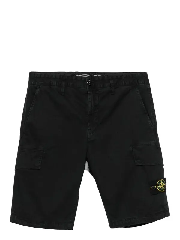Stone Island Cargo Shorts - Black