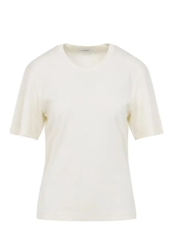 LEMAIRE Ribbed Cotton T-shirt - Nude & Neutrals