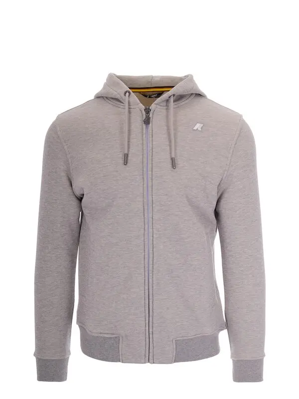 K-WAY Zip-up Hooded Jacket - Grey Mid Mel