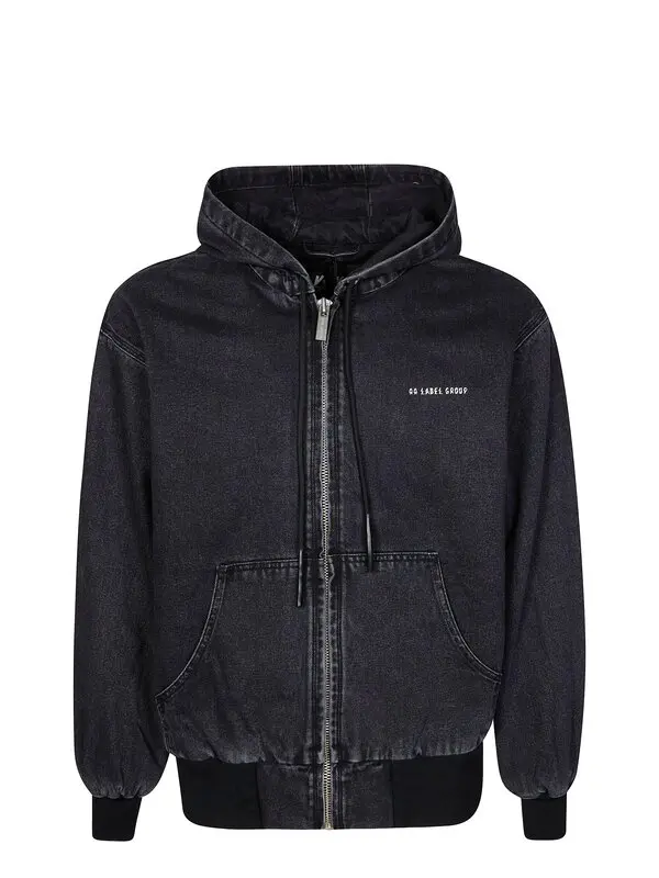 44 LABEL GROUP Zip-up Hooded Sweatshirt - Blu