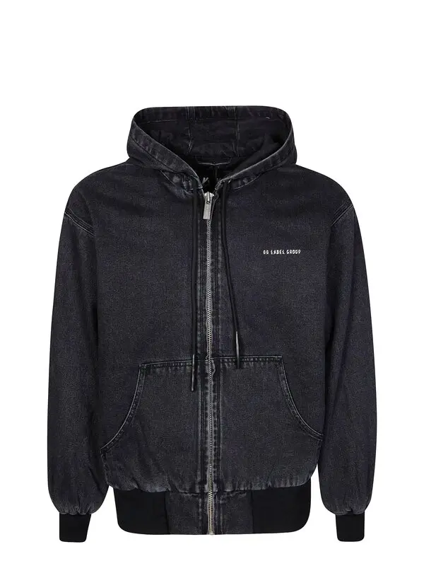 44 LABEL GROUP Zip-up Hooded Sweatshirt - Blu