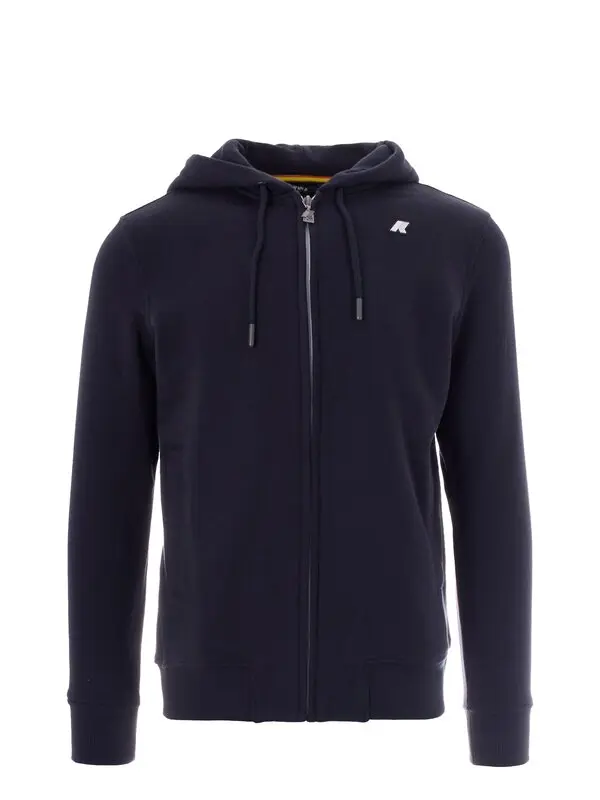 K-WAY Active Zip-up Hoodie With Drawstring Hood - Blue Depth
