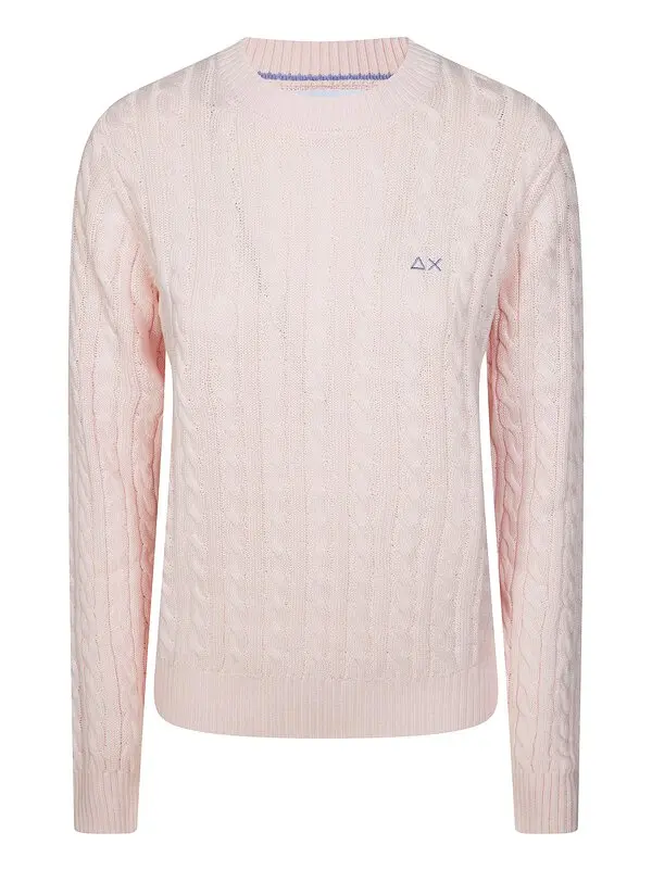 SUN 68 Mini Cable Knit Sweater - Rosa