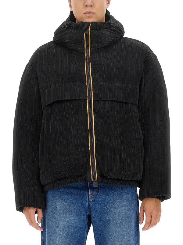 K-WAY Claudeny Plisse Thermo Heavy Jacket - Black